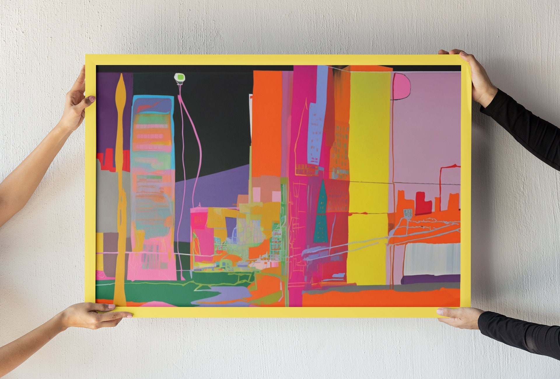 Urban Rhapsody: Pack of 3 Colorful Urban Abstract Art Digital Files ...