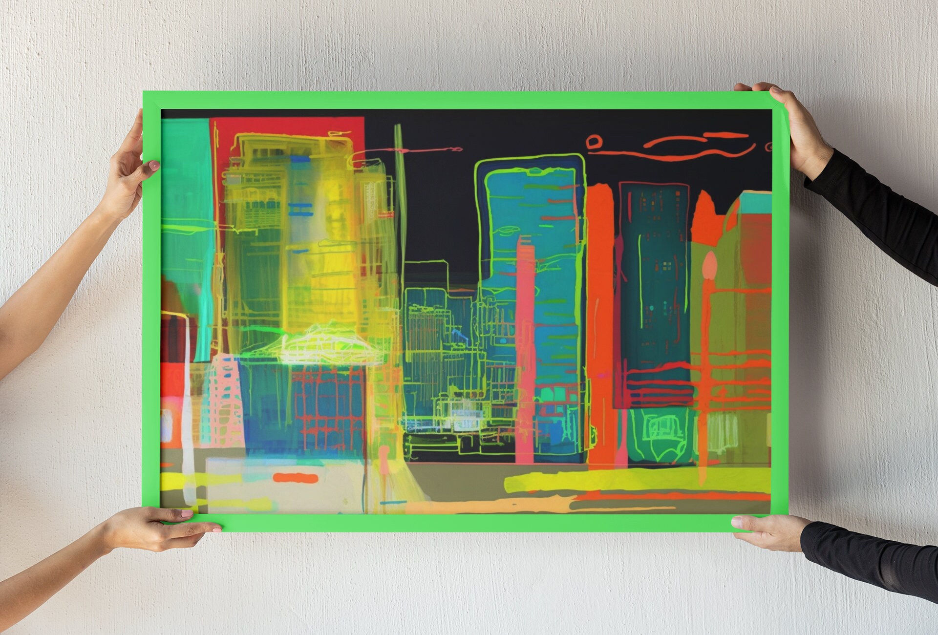 Urban Rhapsody: Pack of 3 Colorful Urban Abstract Art Digital - Etsy