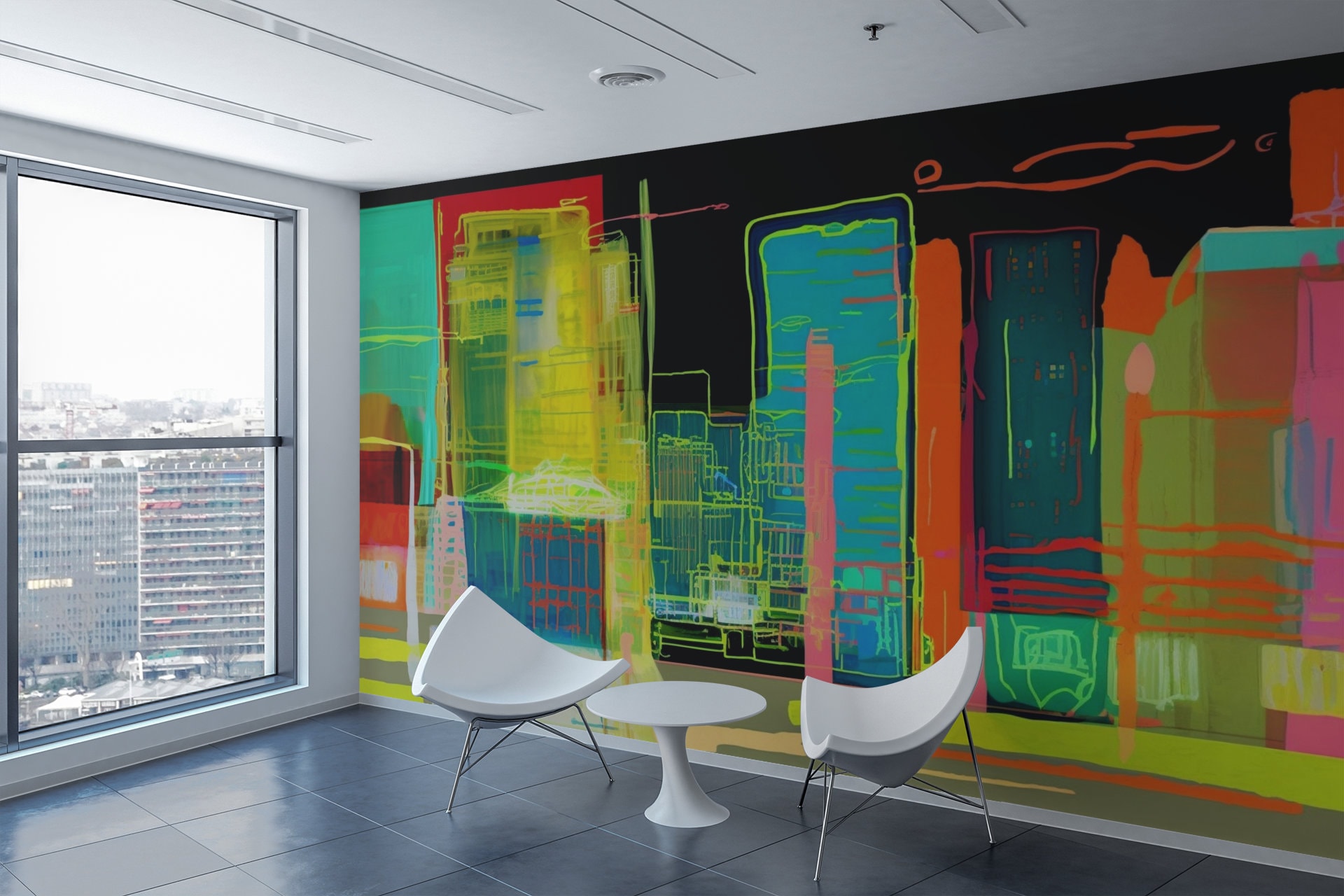 Urban Rhapsody: Pack of 3 Colorful Urban Abstract Art Digital - Etsy