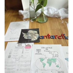 ANTARCTICA DIGITAL DOWNLOAD: Montessori Cultural Study Coloring and ...