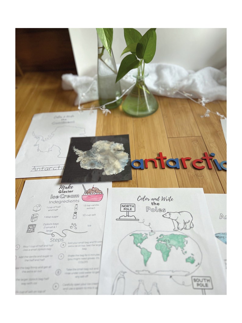 ANTARCTICA DIGITAL DOWNLOAD: Montessori Cultural Study Coloring and ...