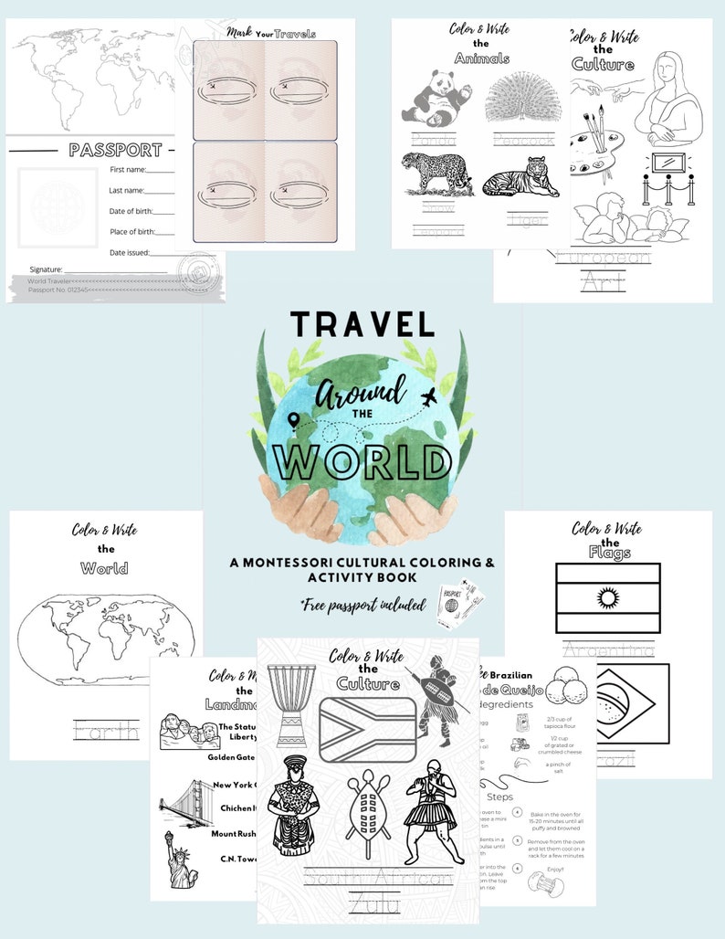 ANTARCTICA DIGITAL DOWNLOAD: Montessori Cultural Study Coloring and ...