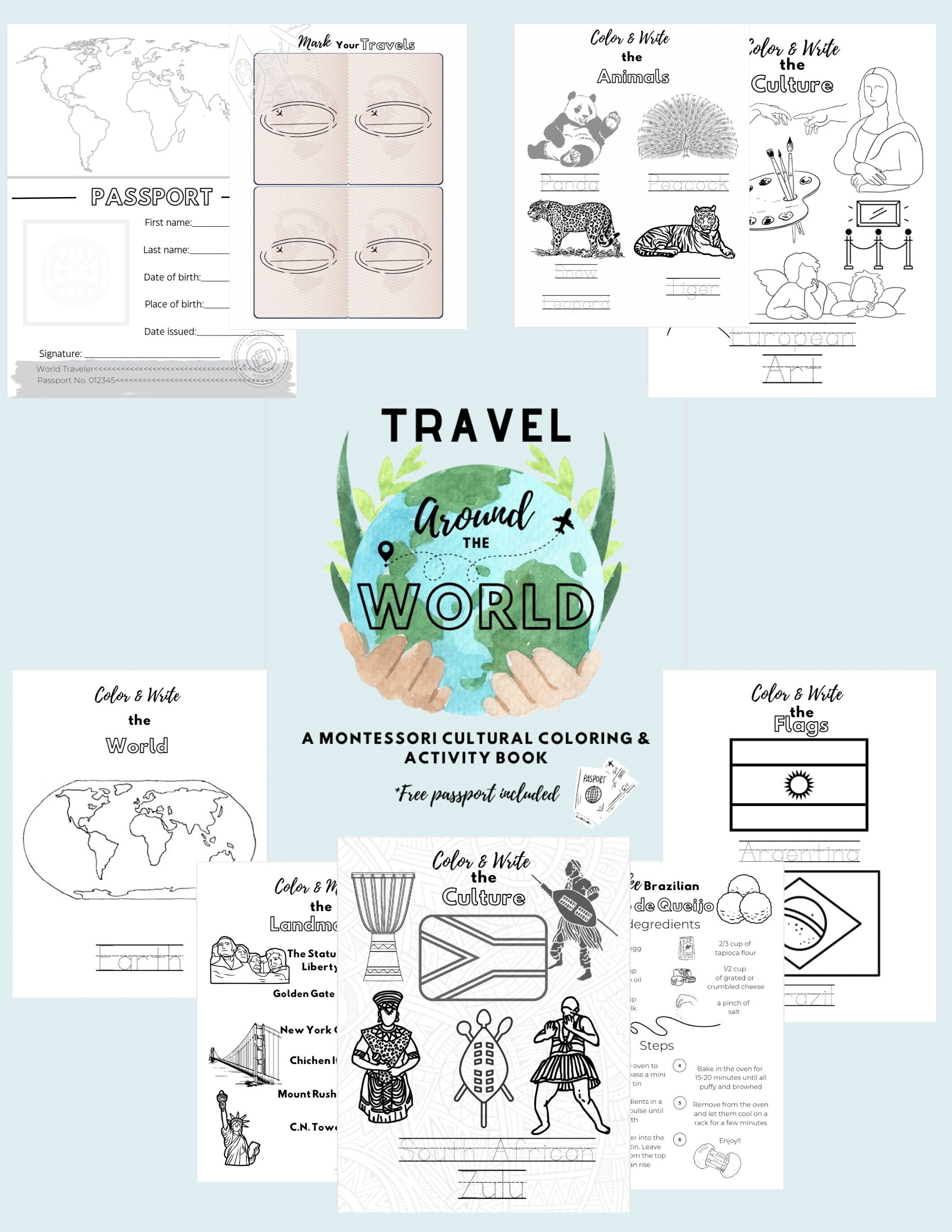 ANTARCTICA DIGITAL DOWNLOAD: Montessori Cultural Study Coloring and ...