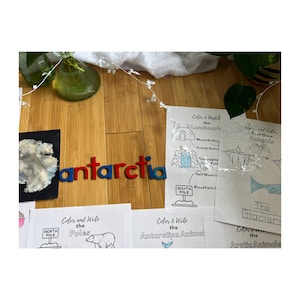 ANTARCTICA DIGITAL DOWNLOAD: Montessori Cultural Study Coloring and ...
