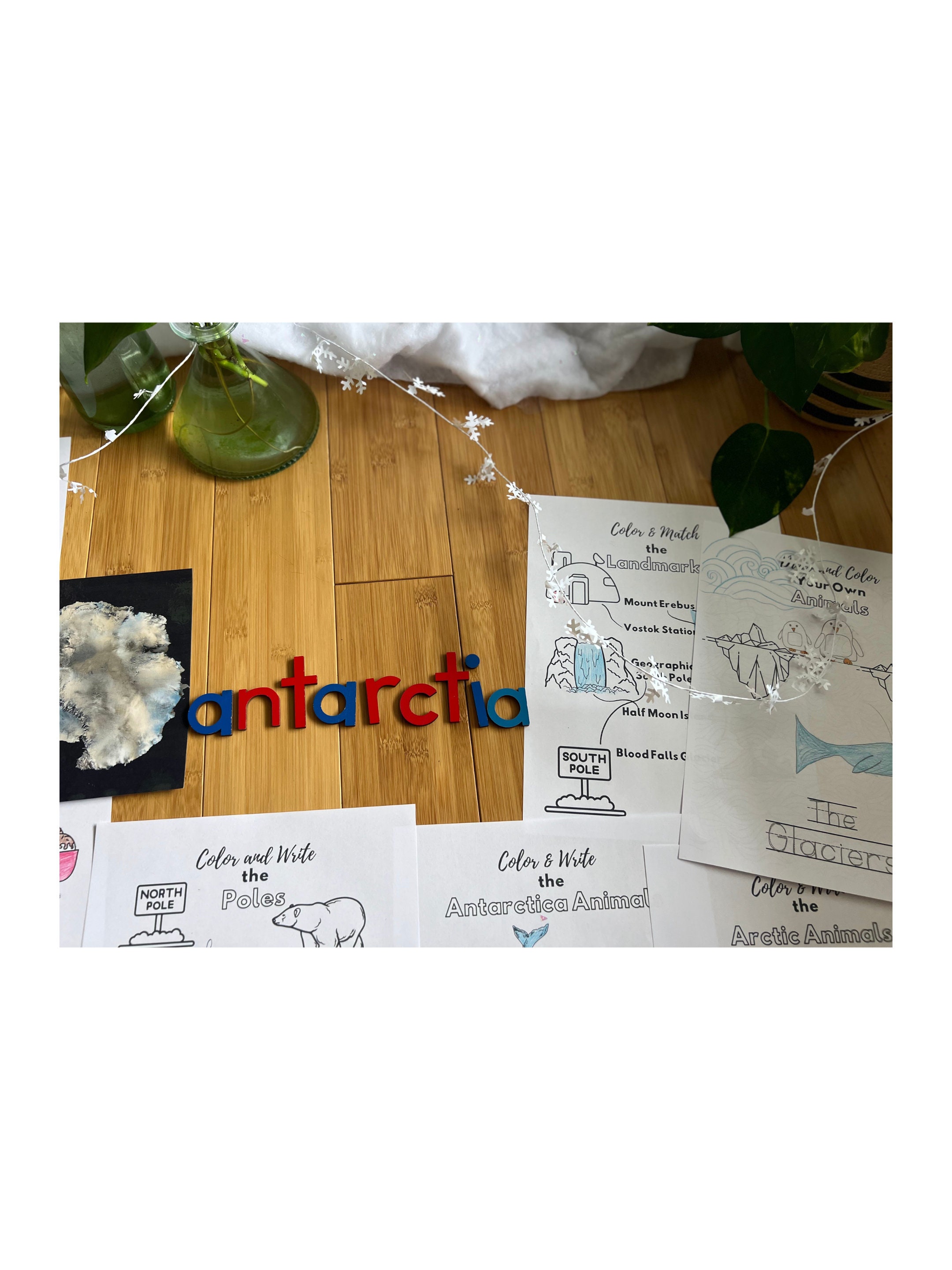 ANTARCTICA DIGITAL DOWNLOAD: Montessori Cultural Study Coloring and ...