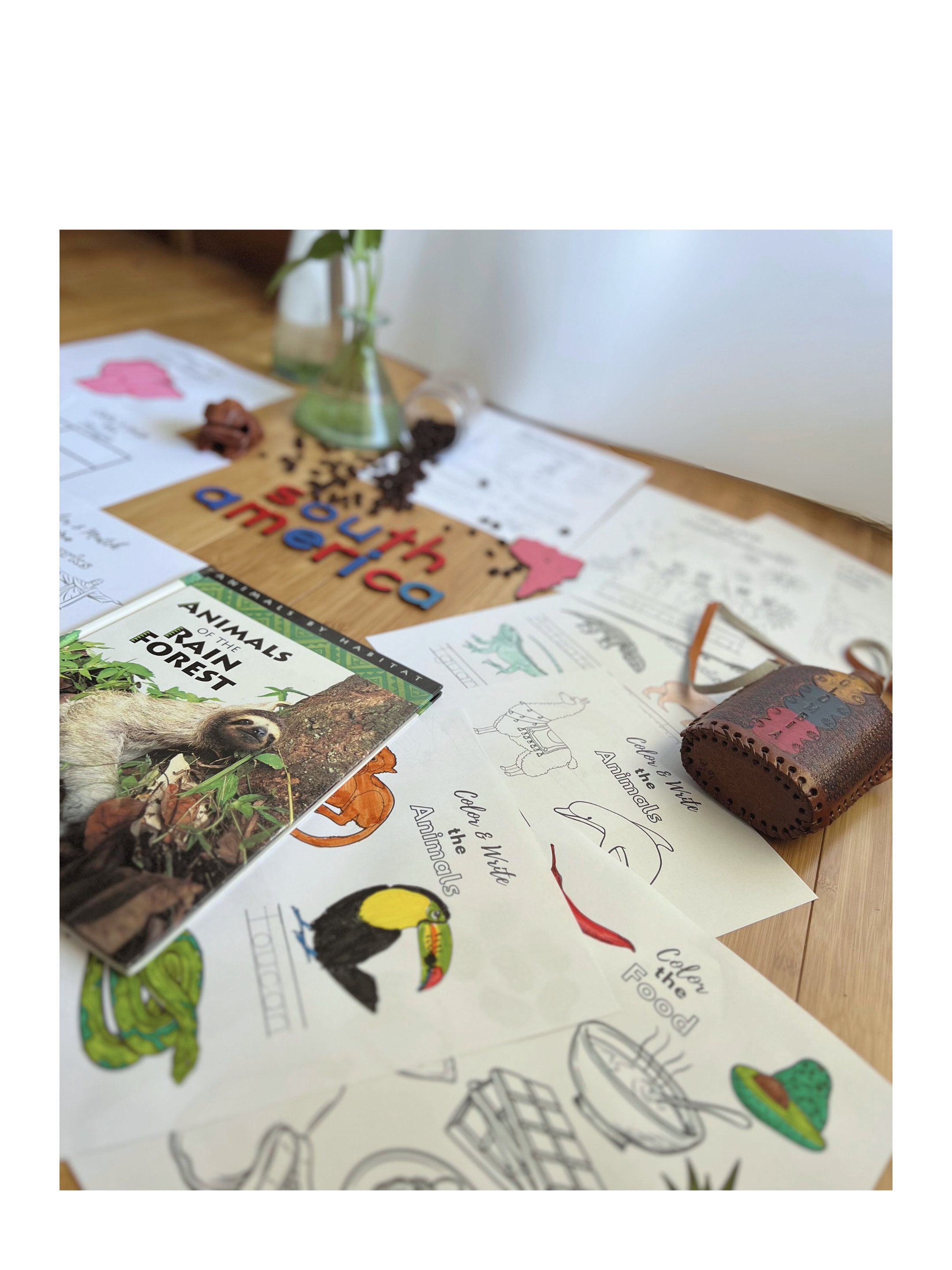 SOUTH AMERICA DIGITAL Download: Montessori Cultural Study Coloring and ...