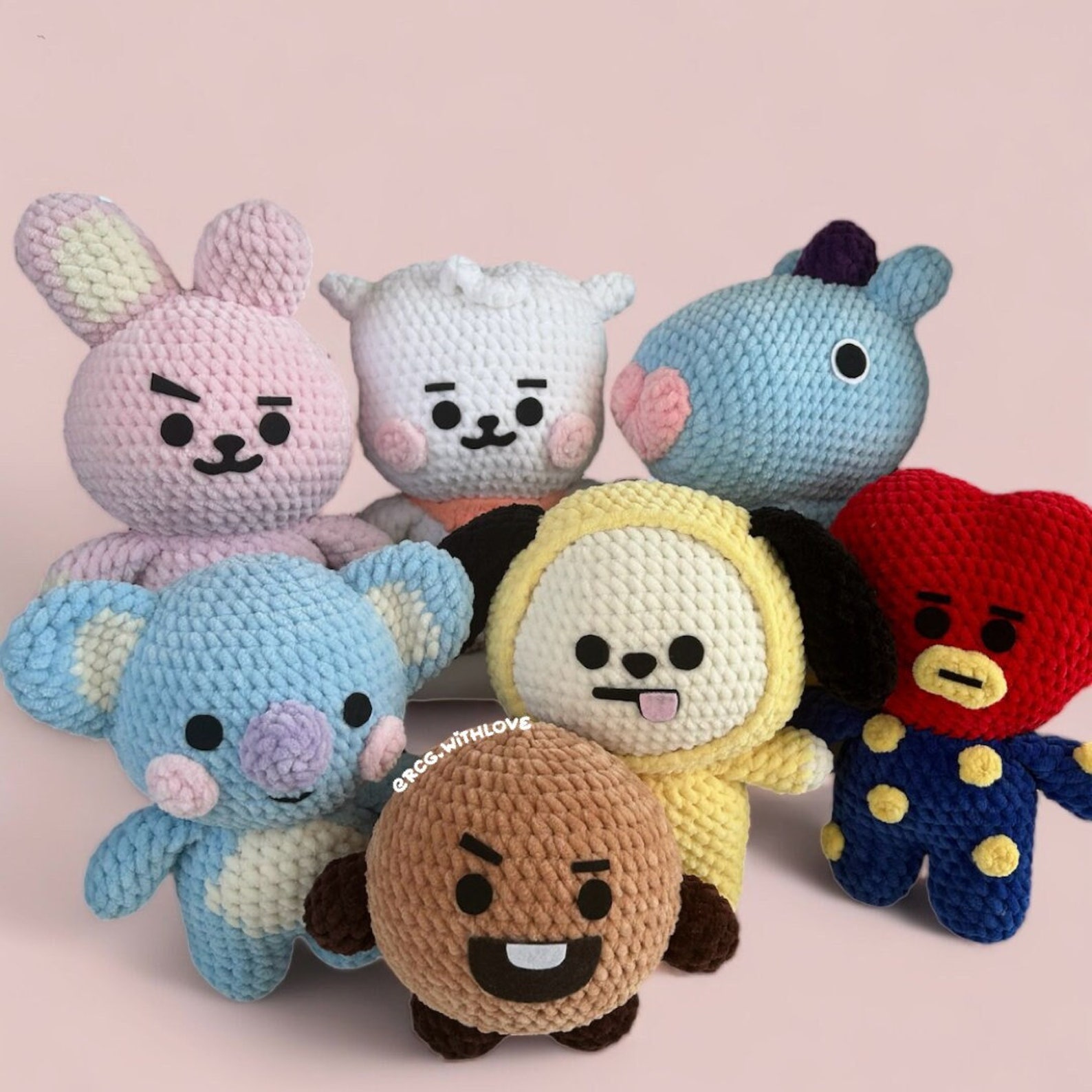Kpop Group Characters Kpop Doll Handmade Amigurumi Plushie Kawaii ...