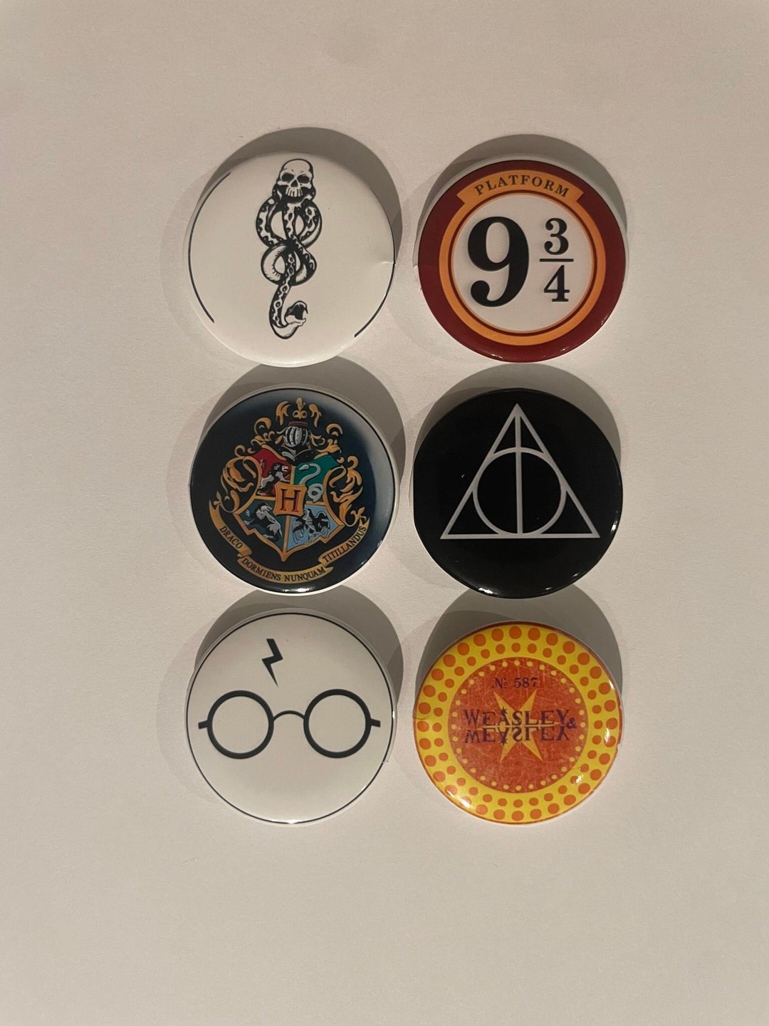 HARRY POTTER PINS 6-piece Set 1.25/32mm - Etsy