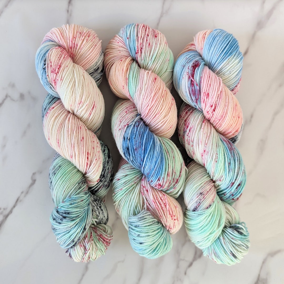 Snow Bear Hand Dyed Yarn, Variegated Yarn, Ready to Ship Yarn 4 Ply ...
