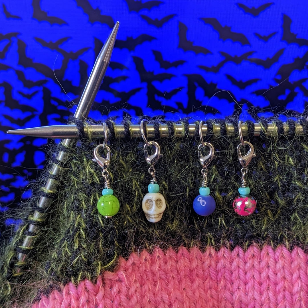 Spooky Stitch Markers Halloween Stitch Marker Set Skull - Etsy