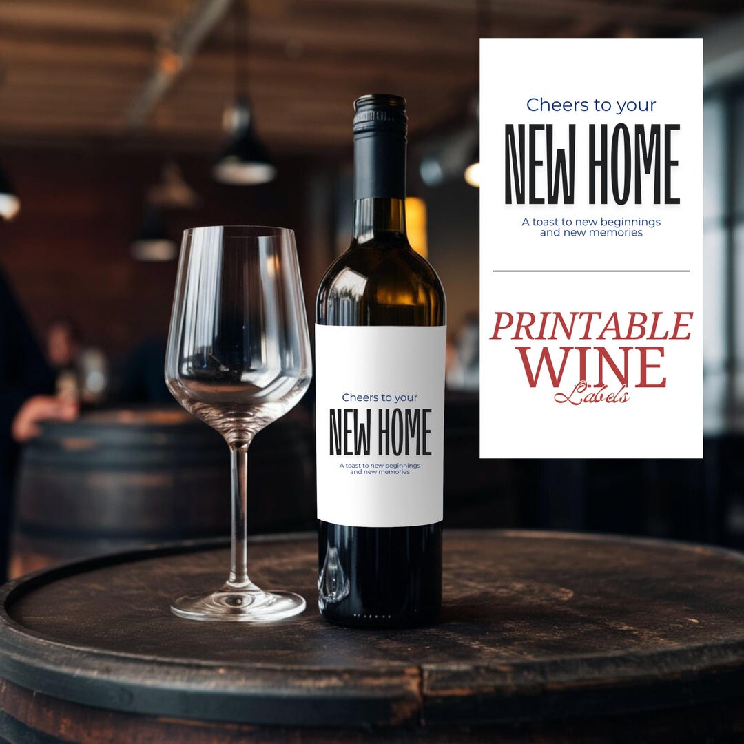 Personalized 'cheers to Your New Home' Wine Label for New ...
