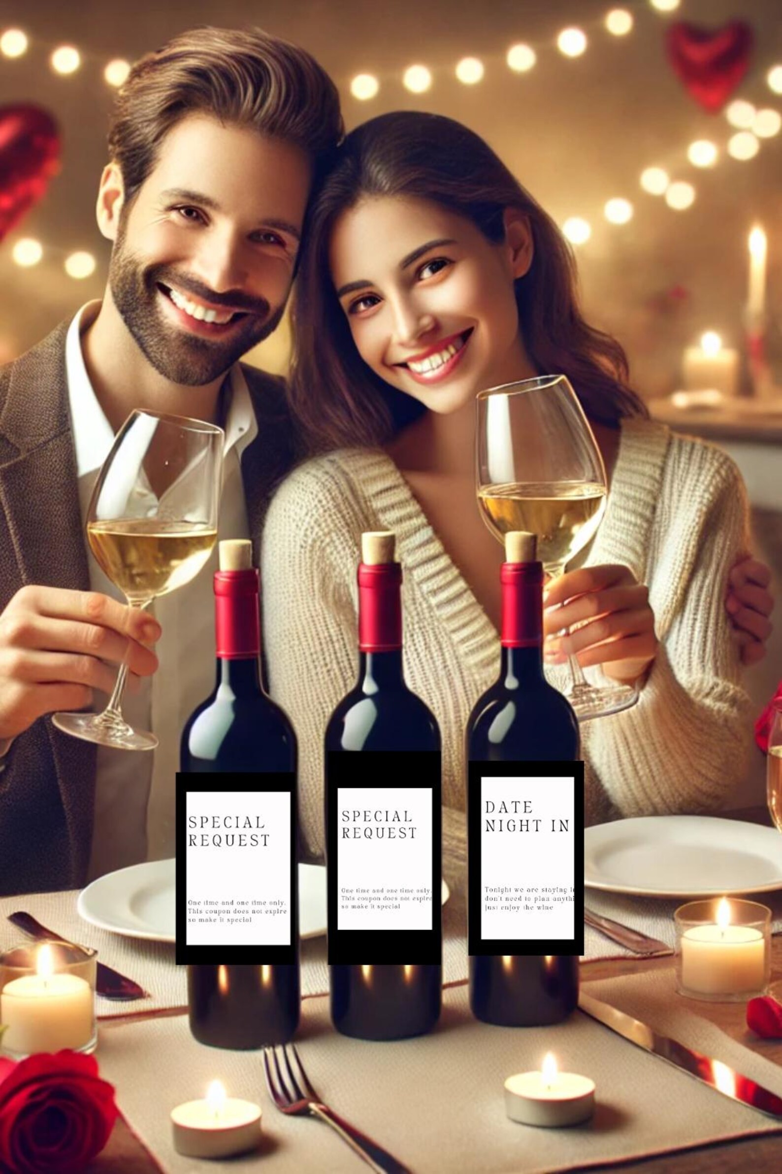 Date Night Wine Label Wine Label for Date Night Custom Wine Label - Etsy