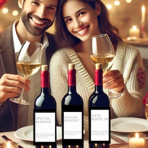 Date Night Wine Label Wine Label for Date Night Custom Wine Label - Etsy