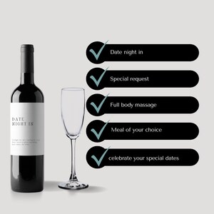 Date Night Wine Label Wine Label for Date Night Custom Wine Label - Etsy