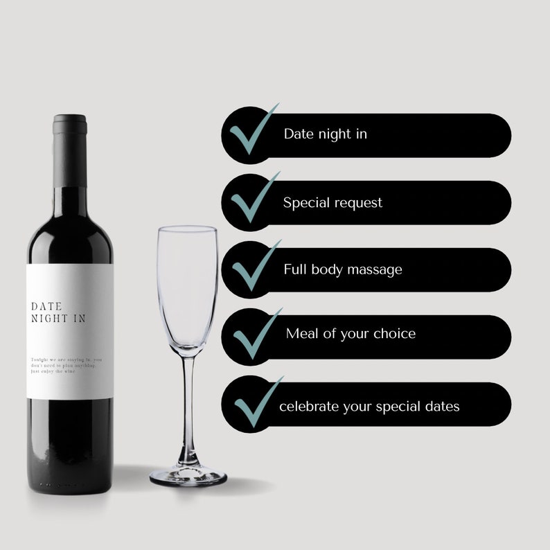 Custom Date Night Wine Label (digital Download) - Etsy