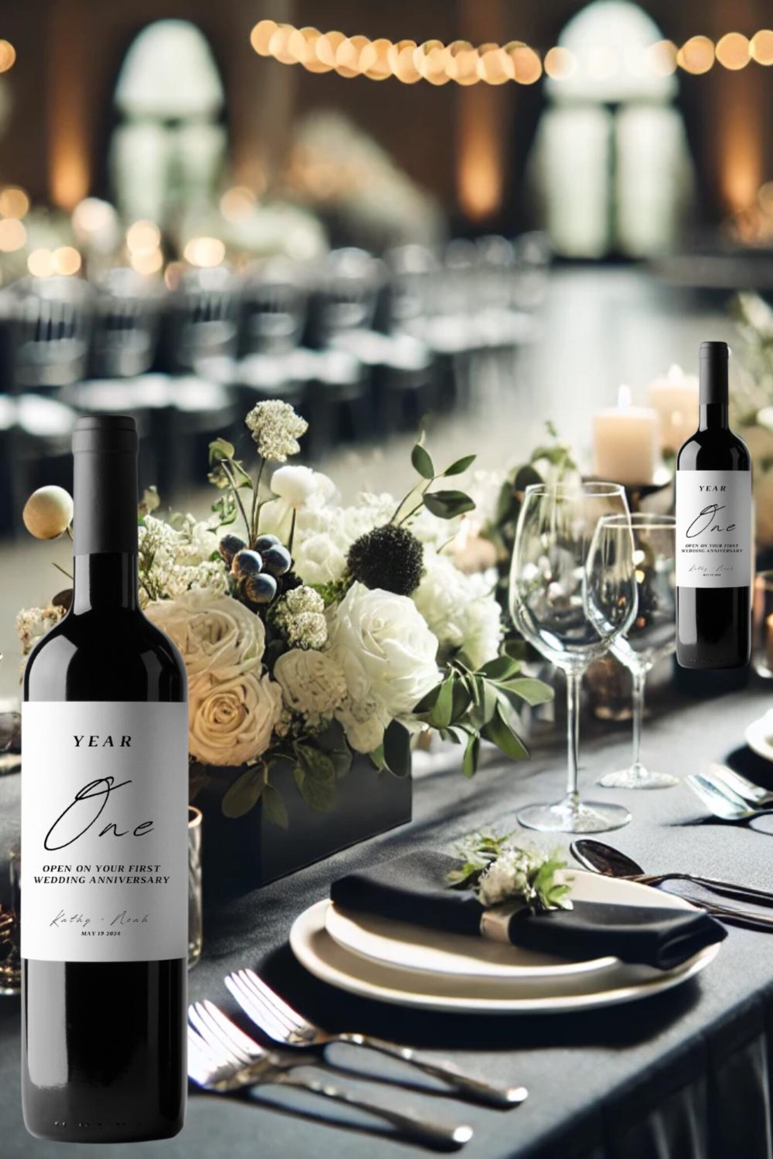 Wedding Anniversary Wine Labels, Years 1-3 (digital) - Etsy