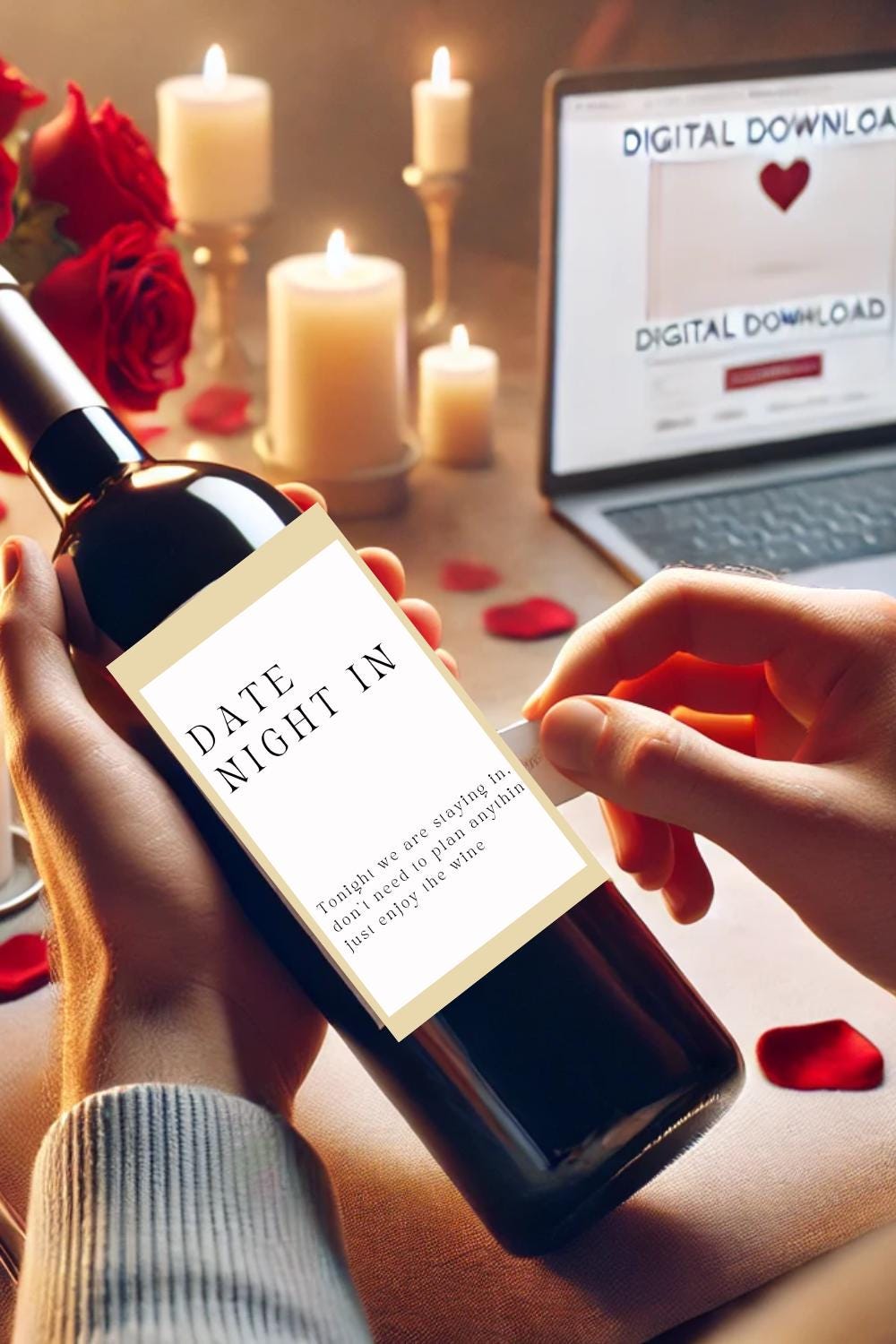 Custom Date Night Wine Label (digital Download) - Etsy