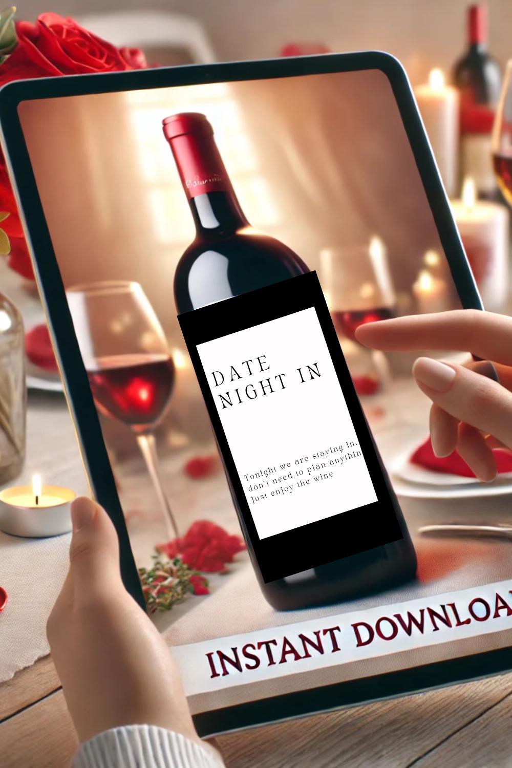 Custom Date Night Wine Label (digital Download) - Etsy