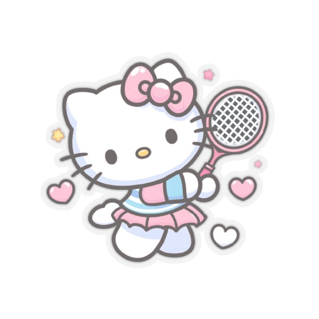 Hello Kitty Cutesy Tennis 3 Kiss-cut Stickers - Etsy