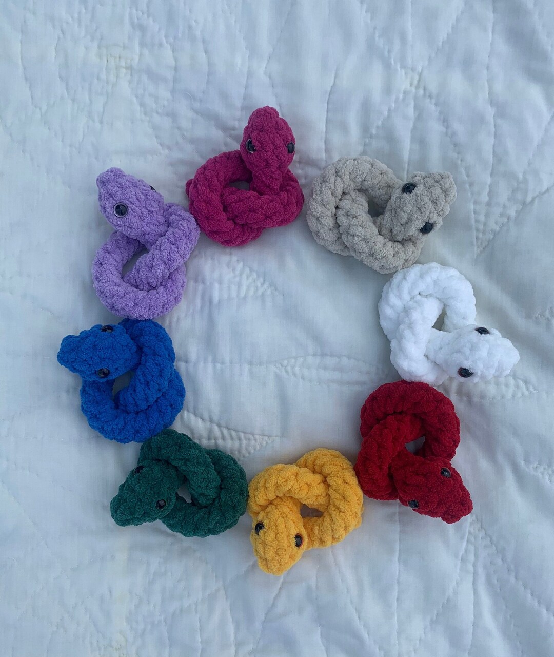 Customizable Crochet Mini Snake | Amigurumi Reptile | Handmade Stuffed ...