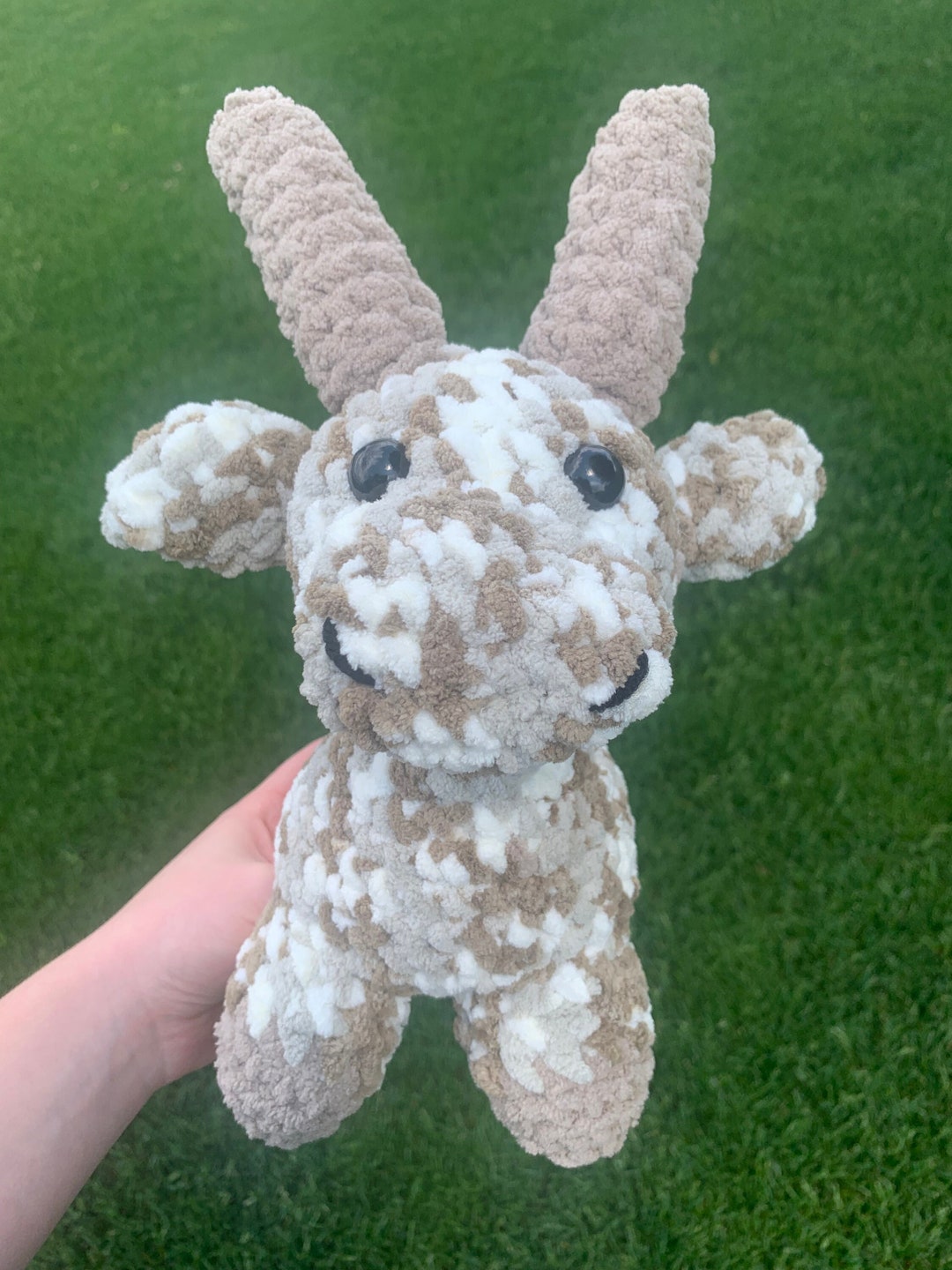 Handmade Crochet Goat Plush Toy | Amigurumi Stuffed Animal | Cute Farm ...