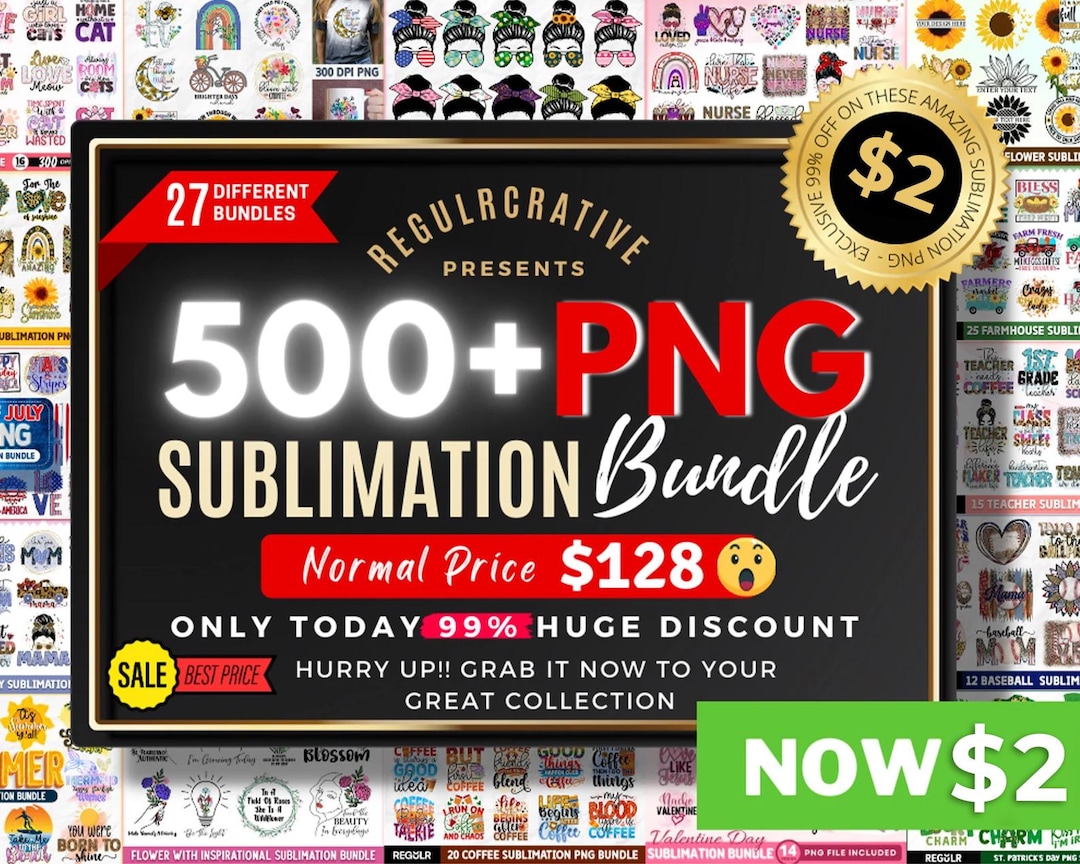 500+ Sublimation PNG Bundle | PNG | 27 Different Bundles | Print on ...