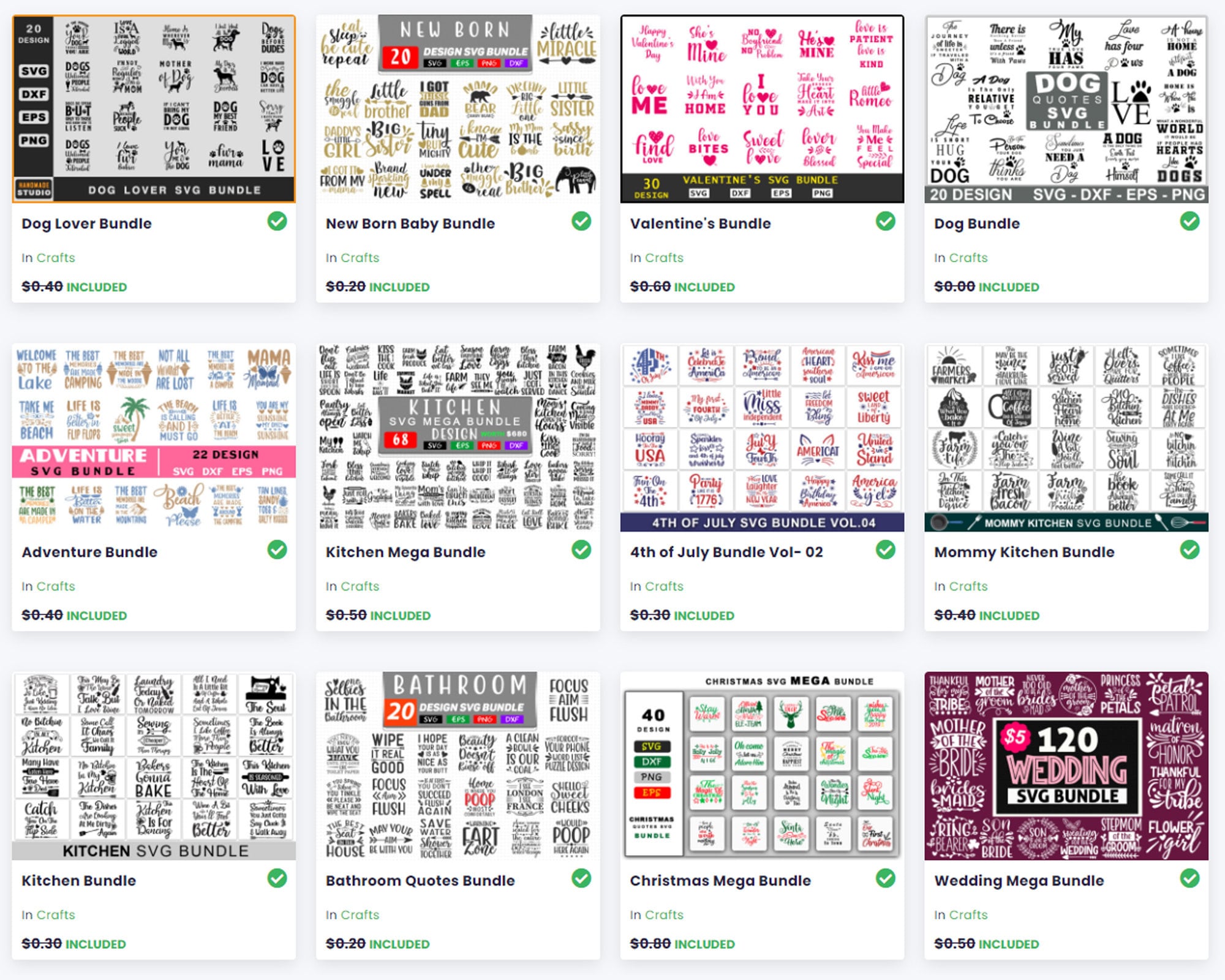 550+ Mega Svg Design Bundle | Png - Eps - Dxf - Pdf | Multifile Format ...