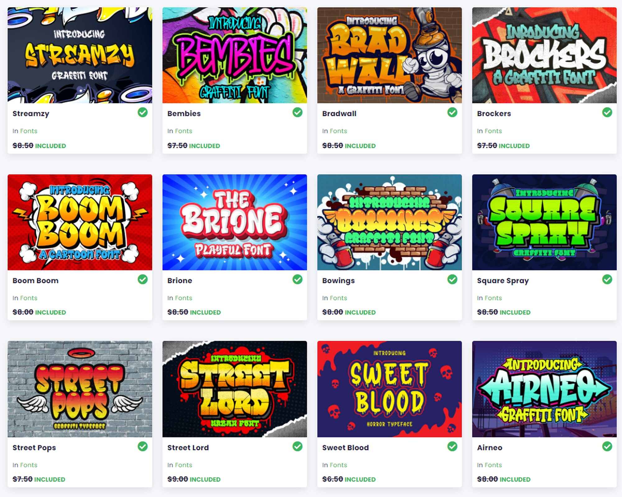 31 Urban Graffiti Font Bundle OTF TTF Popular 31 Font Digital Delivery ...