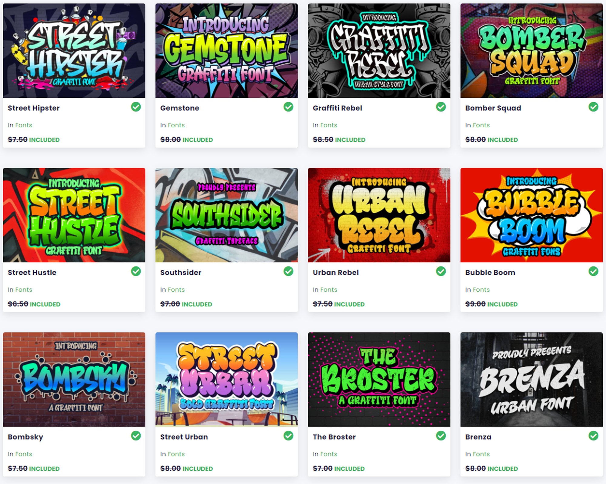 31 Urban Graffiti Font Bundle OTF TTF Popular 31 Font Digital Delivery ...