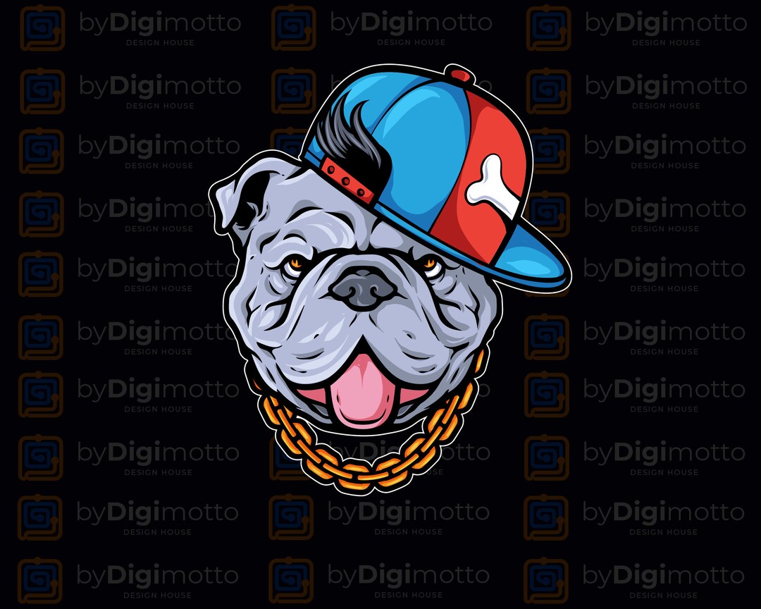 Bulldog Cartoon Wearing Svg, Png, Pdf Multiformat | High Quality ...