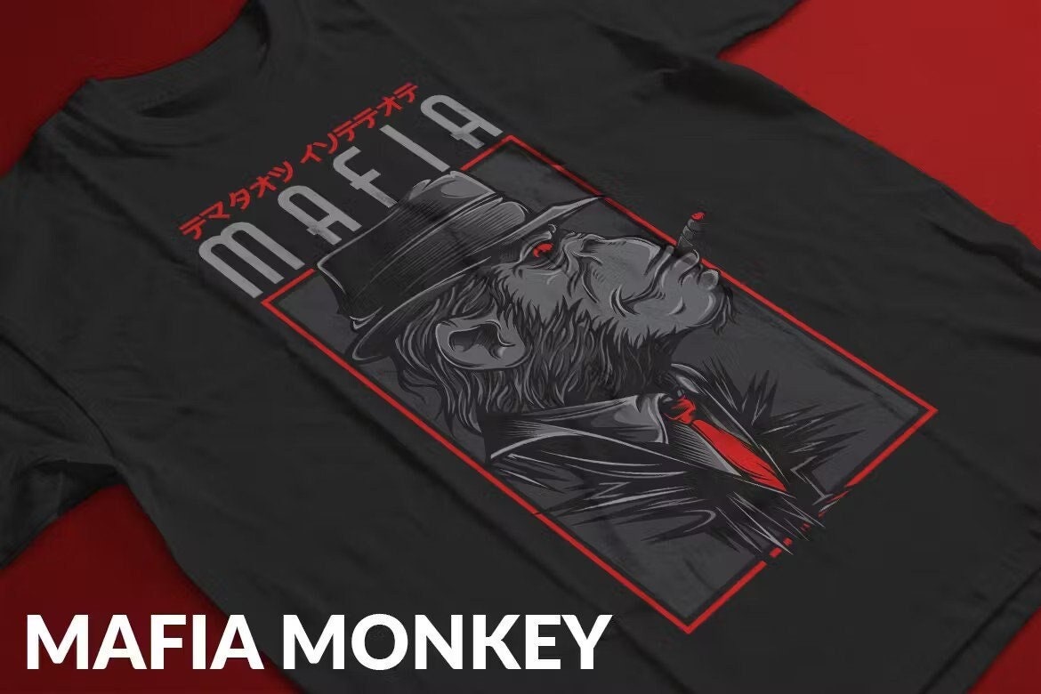 Mafia Monkey Digital Design Eps Ai Png Pdf File Digital Delivery - Etsy