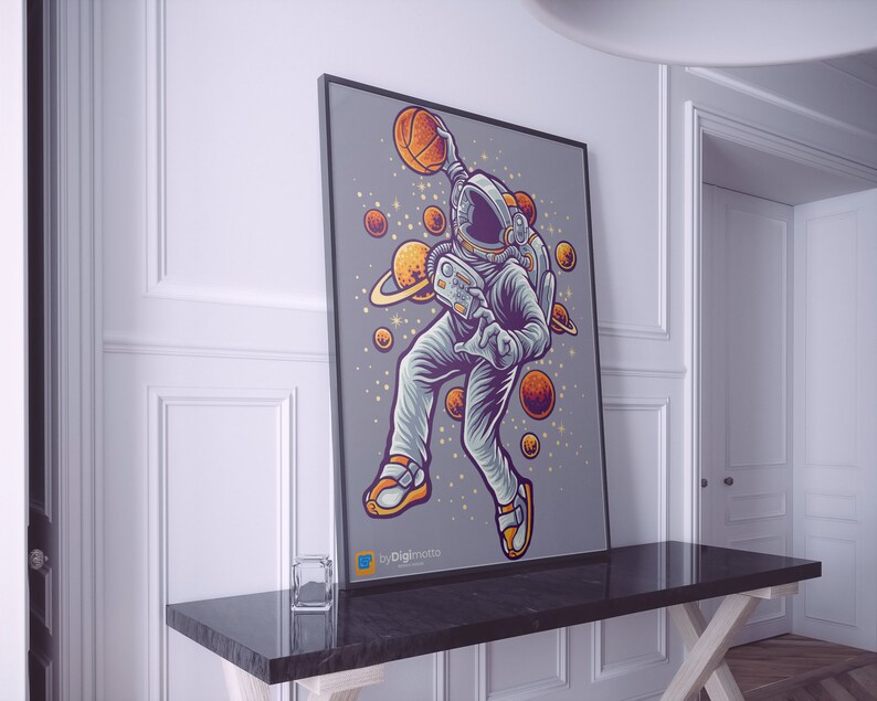 Slam Dunk Astronaut Svg Png Pdf Multiformat High Quality - Etsy