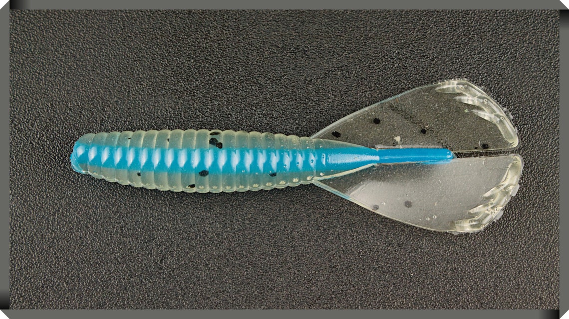 Grub Swim-tail Neon Core Bait / Bass Fishing Lure / Soft Plastic Swim ...