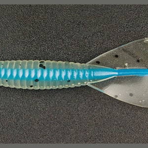 Grub Swim-tail Neon Core Bait / Bass Fishing Lure / Soft Plastic Swim ...