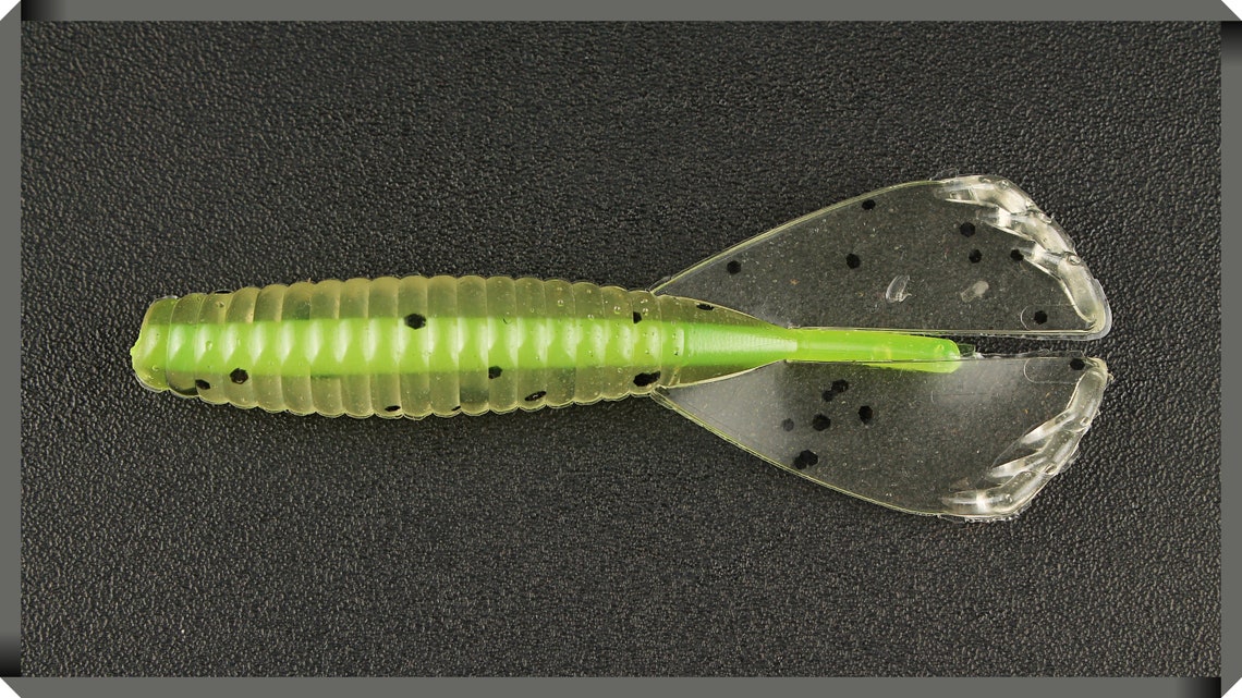 Grub Swim-tail Neon Core Bait / Bass Fishing Lure / Soft Plastic Swim ...