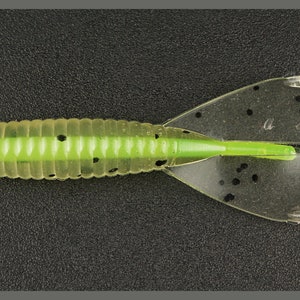Grub Swim-tail Neon Core Bait / Bass Fishing Lure / Soft Plastic Swim ...