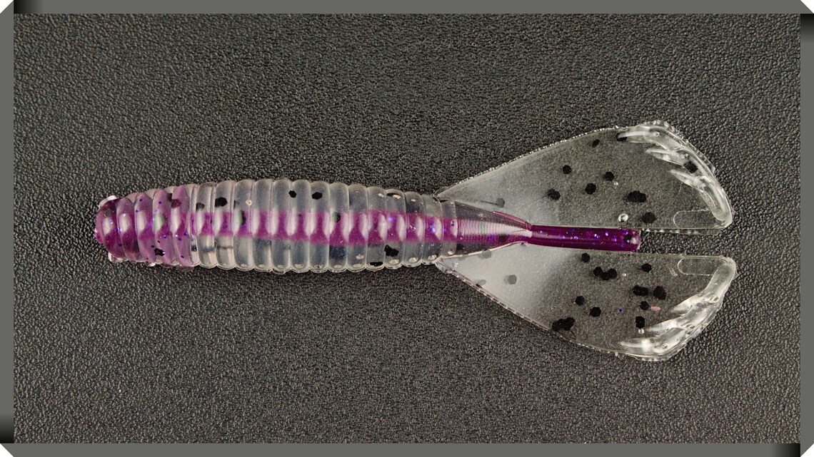Grub Swim-tail Neon Core Bait / Bass Fishing Lure / Soft Plastic Swim ...
