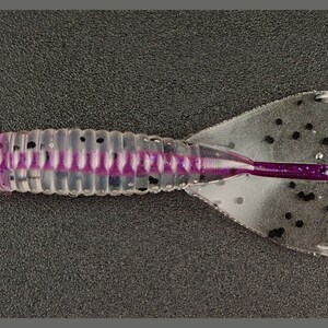 Grub Swim-tail Neon Core Bait / Bass Fishing Lure / Soft Plastic Swim ...