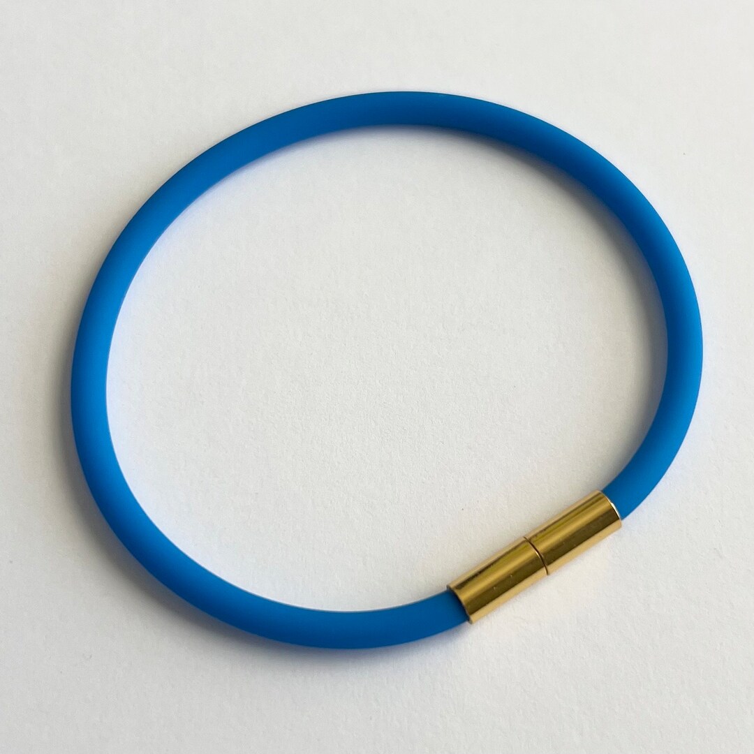 Magnetic Clasp Soft-touch Silicone Bracelet-cobalt Blue - Etsy