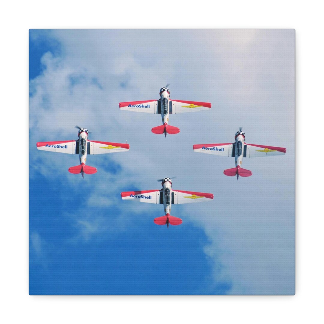Aeroshell AT-6 Aerobatic Planes Canvas Gallery Wraps - Etsy