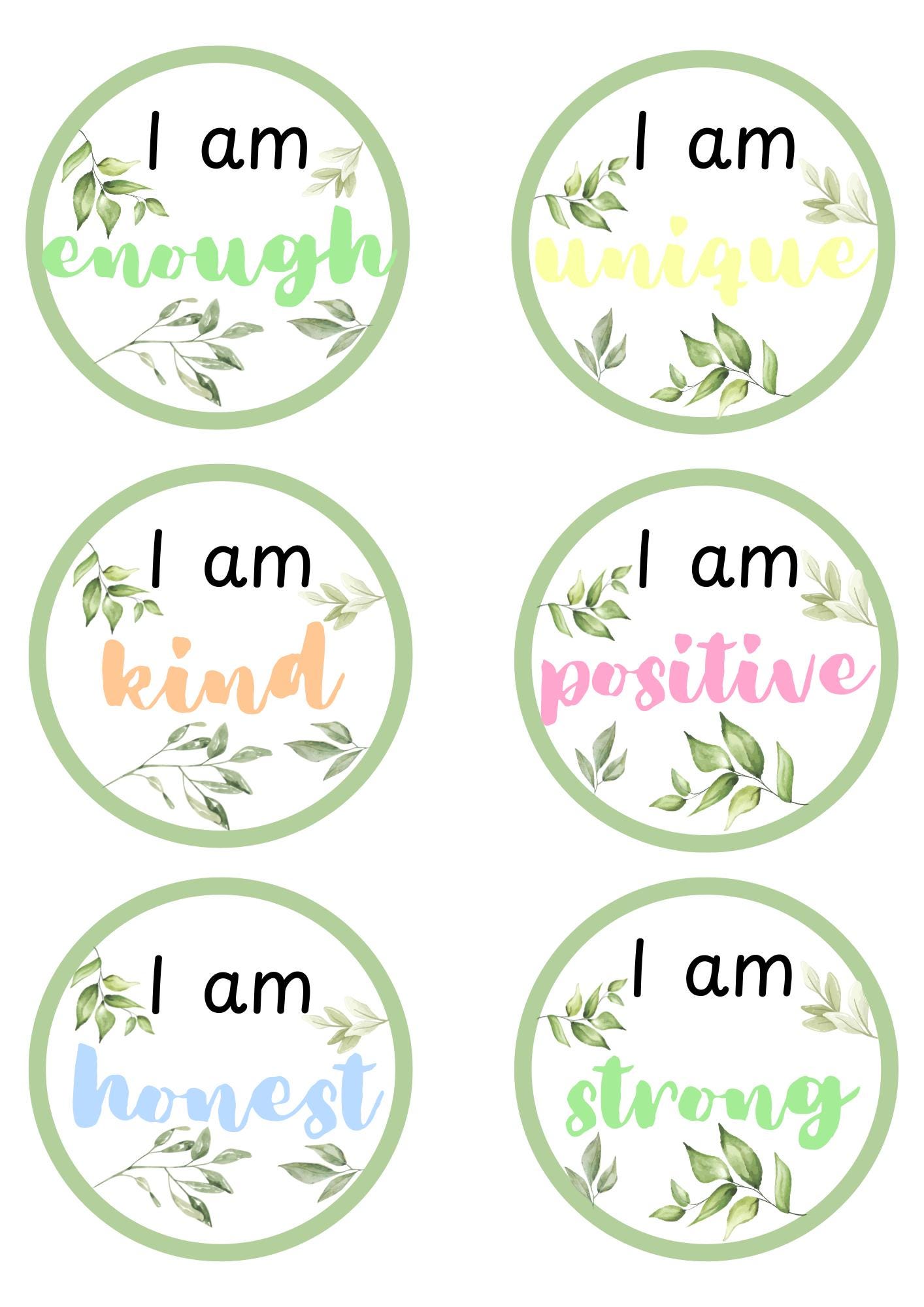Printable Affirmation Station Display | Positive Affirmation Wall Decor ...