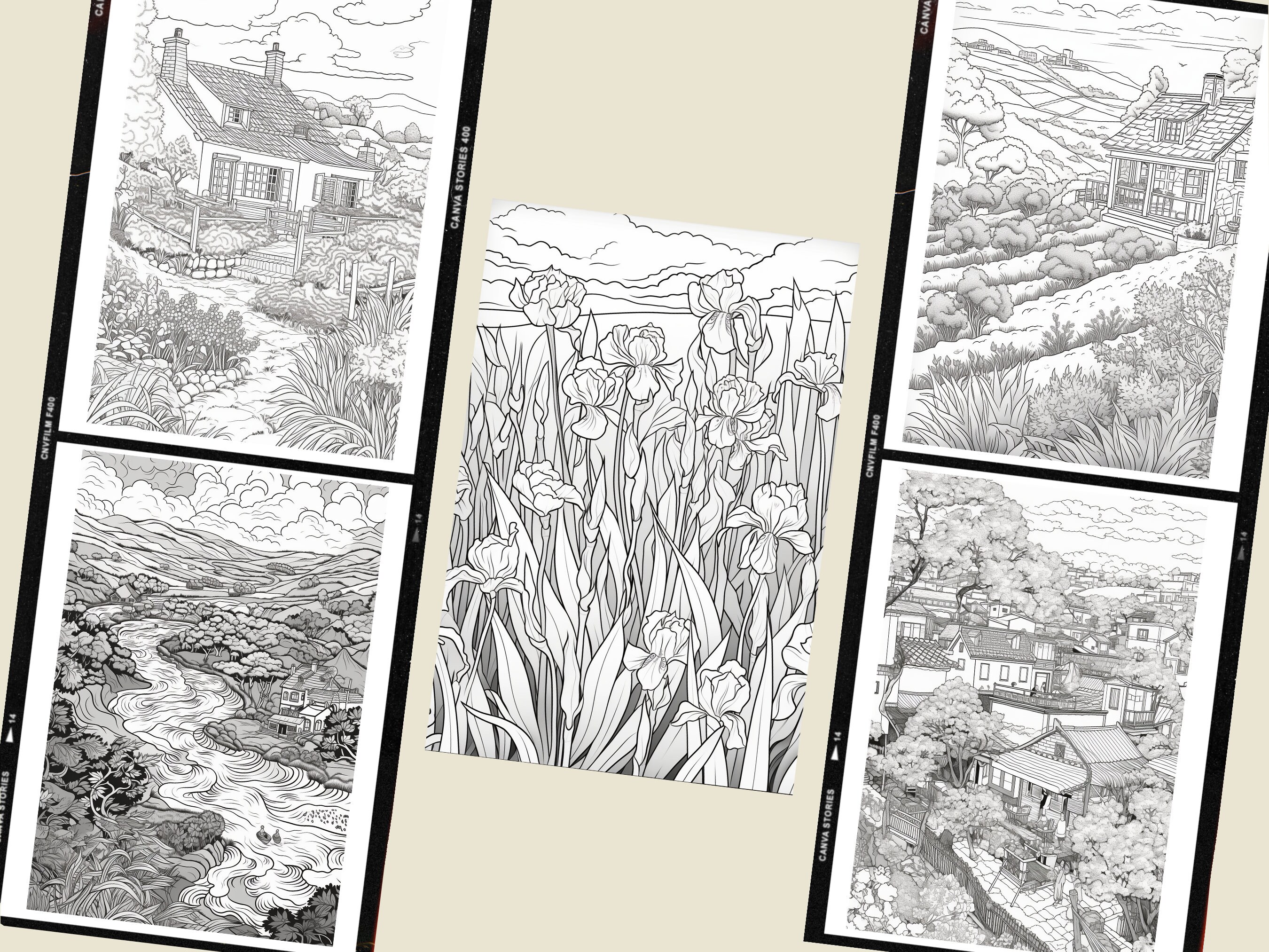 Modern Vincent Van Gogh Inspired Coloring Book, 25 Artistic Pages ...