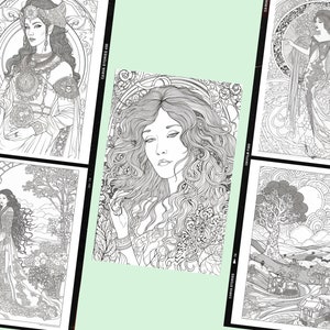 Modern Gustav Klimt Inspired Coloring Book, 25 Artistic Pages, Abstract ...