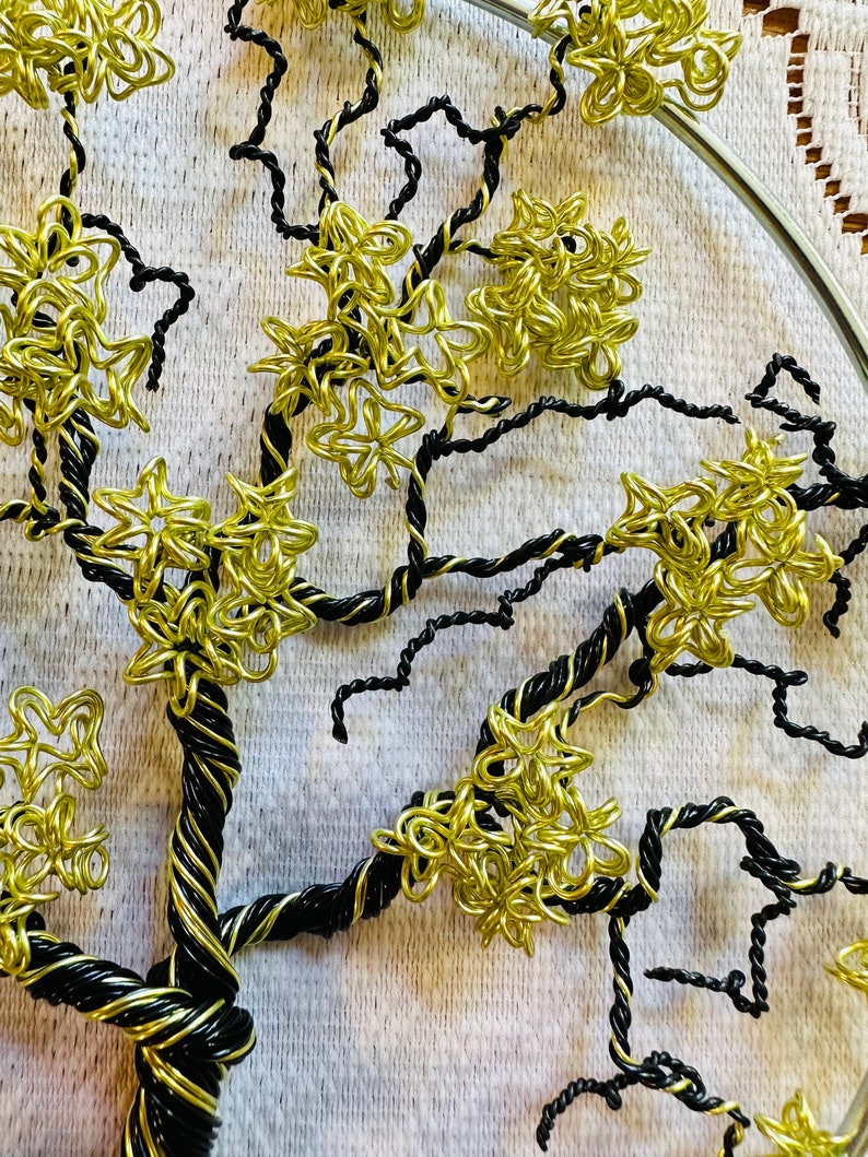 Black and Gold Wire Tree Sun Catcher - Etsy