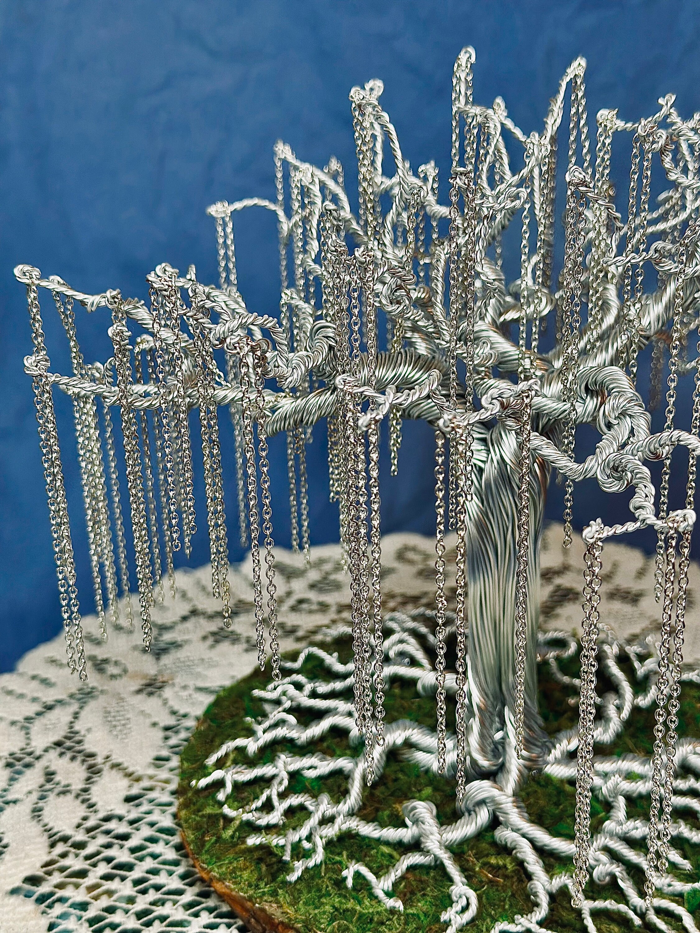Silver Wire Tree Sculpture: Elegant Home Decor - Etsy