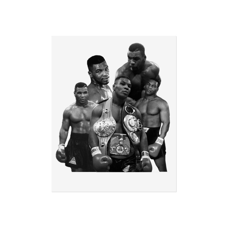 Mike Tyson Boxing Poster B&W - Etsy