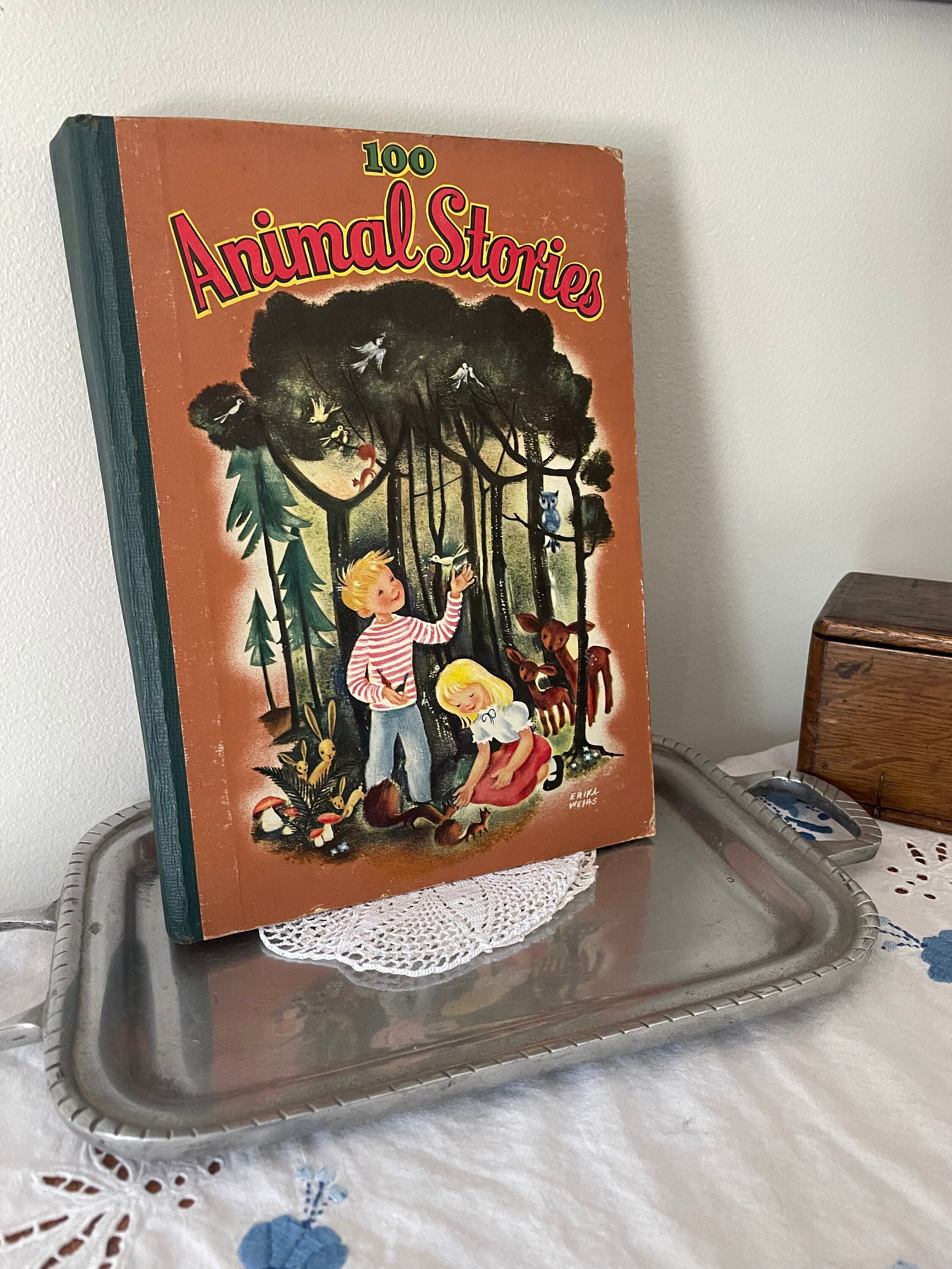 100 Animal Stories, 1947 Children's Book, Animal Story Book, One Owner ...