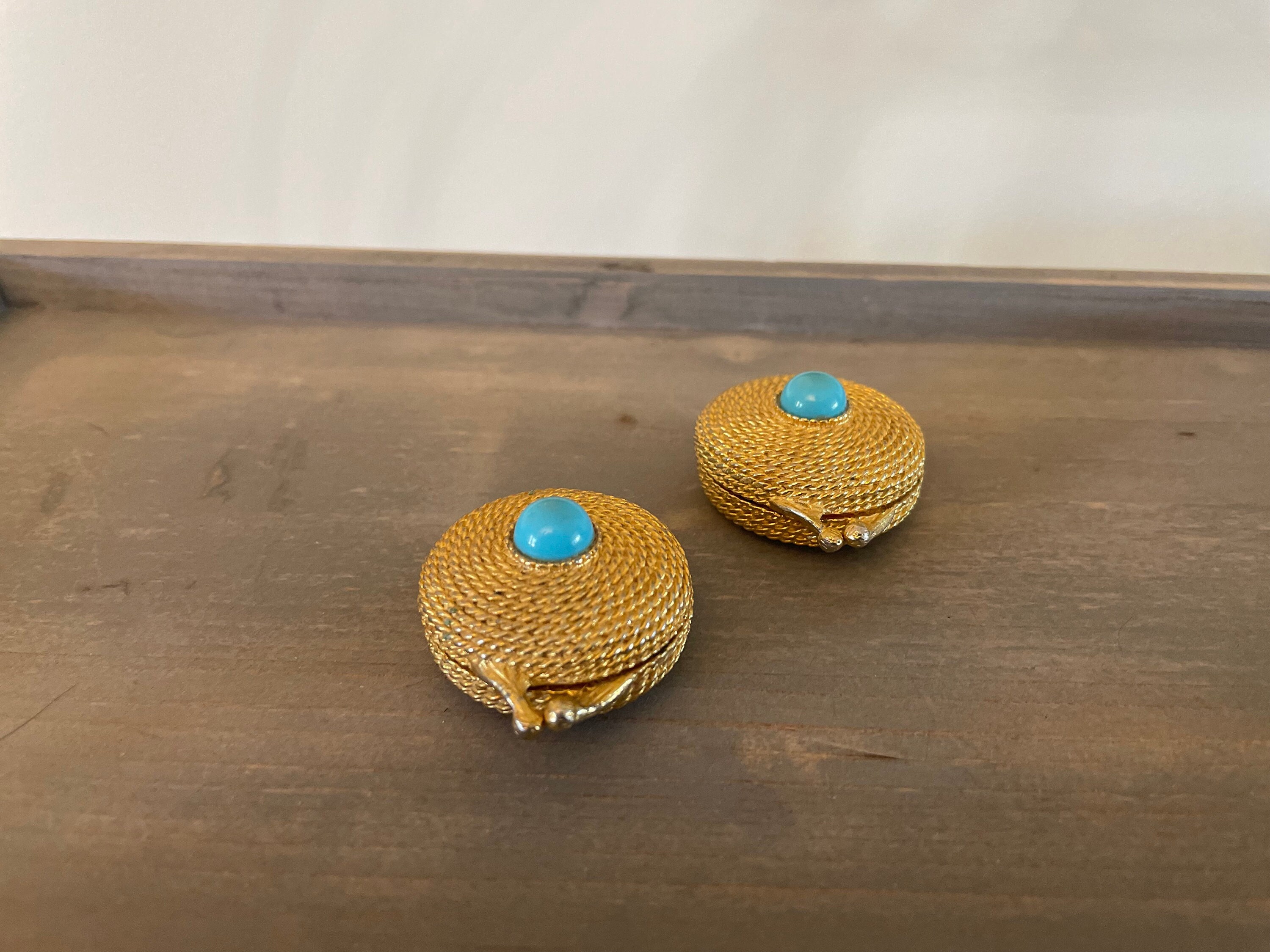 Estee Lauder 1960s Perfume Compact, Vintage Gold Toned Braided Rope ...