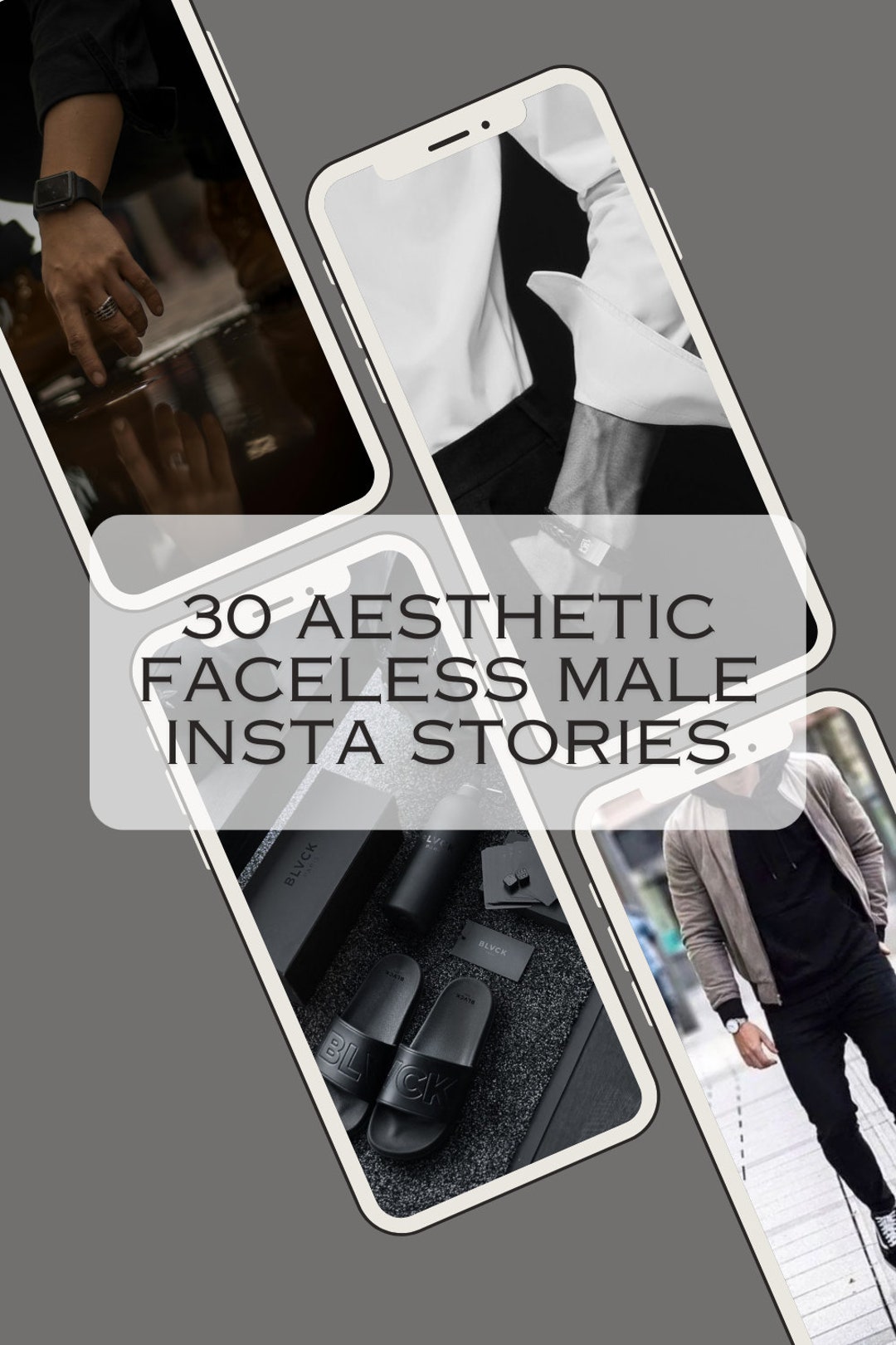 30 Faceless Insta Stories-male Aesthetic - Etsy