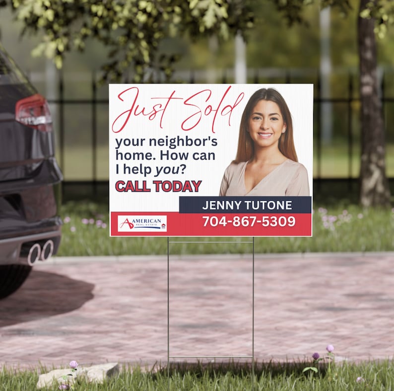 Custom Just Sold Yard Sign, Made to Order With Your Headshot and ...
